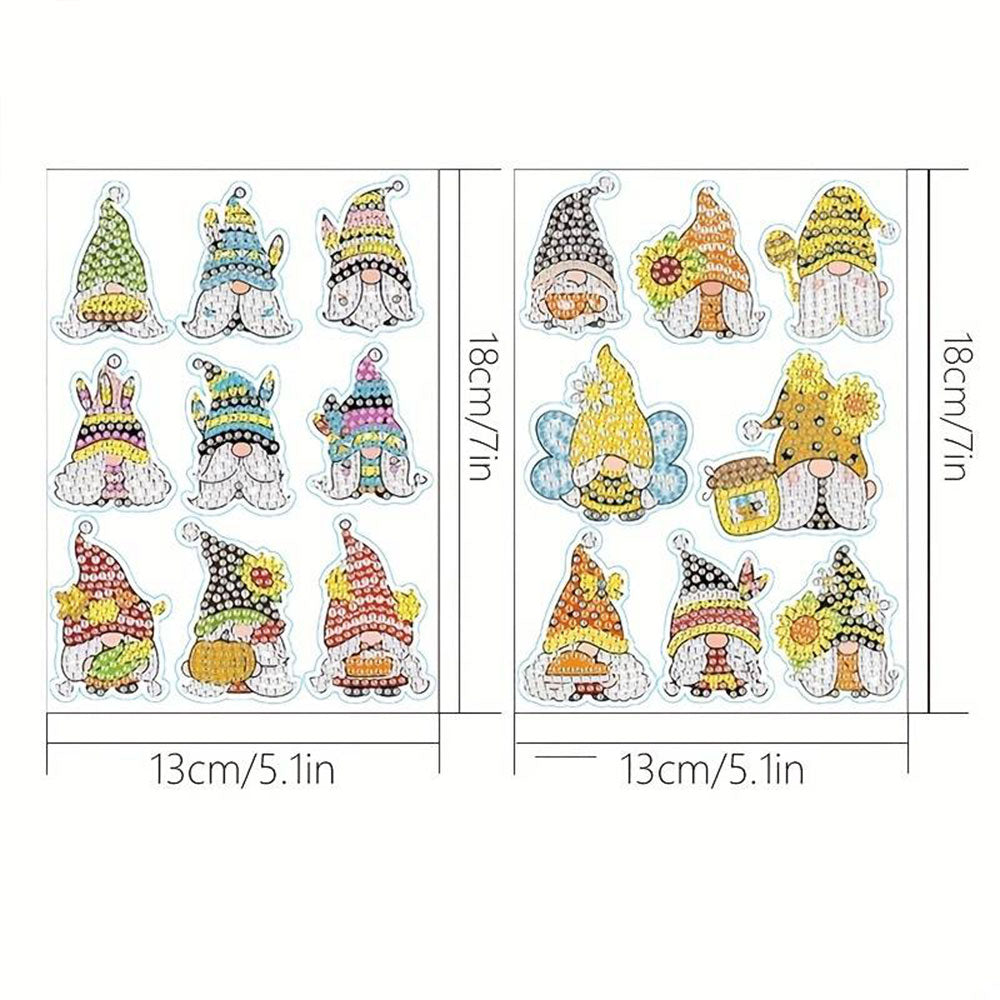 Diamond Painting 5D 17 Stickers Kabouter – Figured'Art
