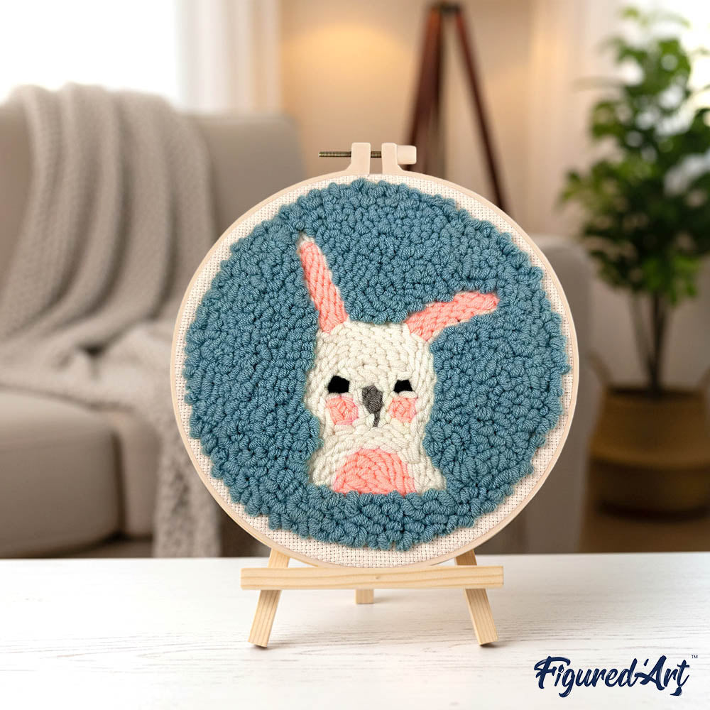 Punch Needle pakket Klein konijn – Figured'Art