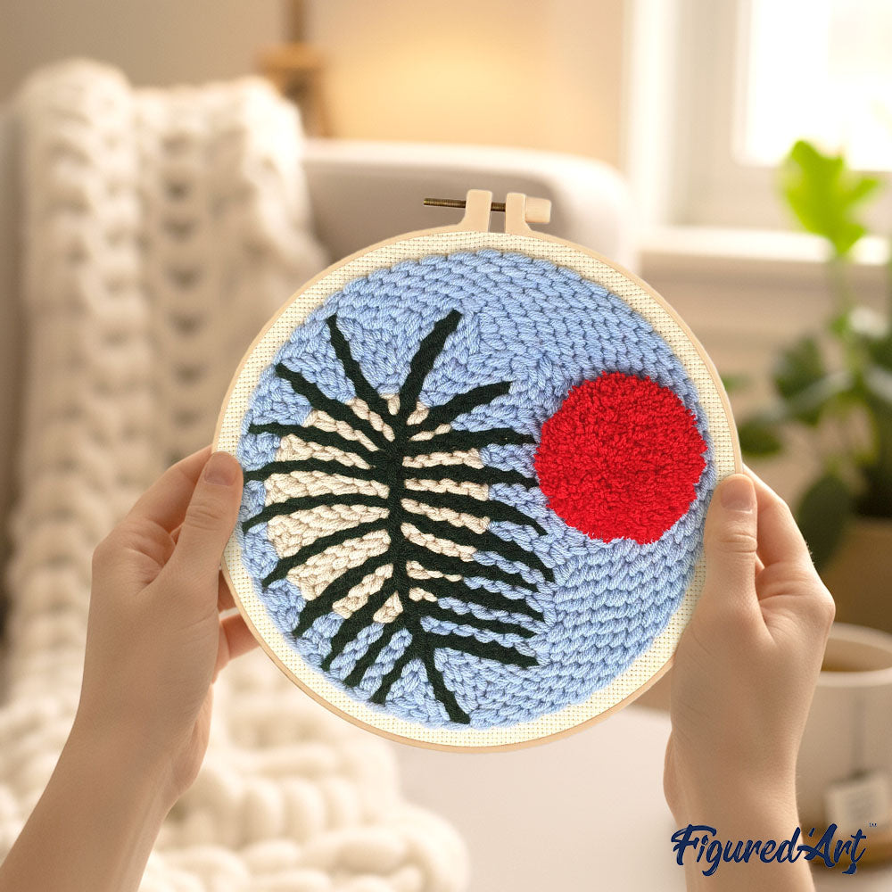 Punch Needle pakket Botanische abstractie 2 – Figured'Art