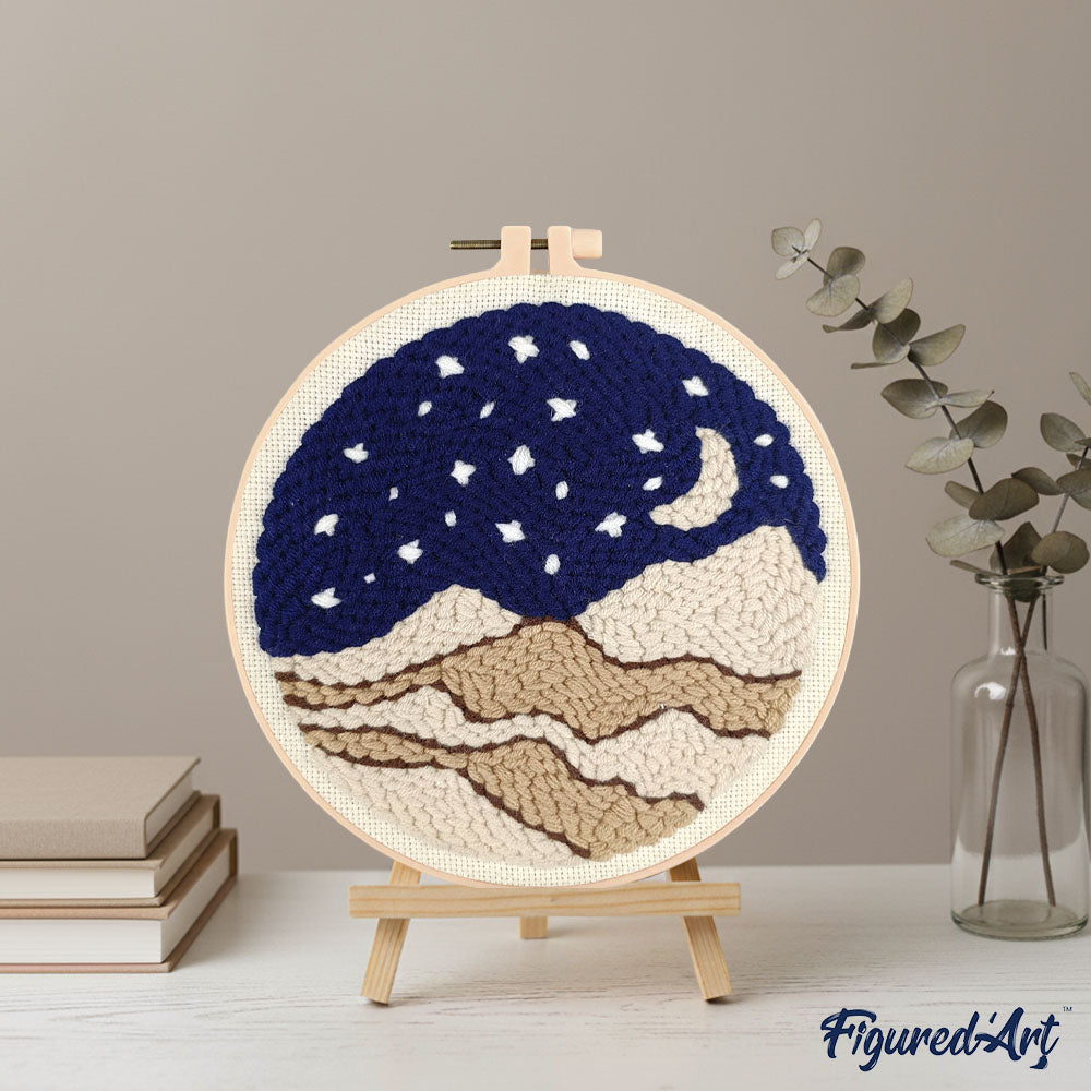 Punch Needle pakket Woestijnnacht – Figured'Art