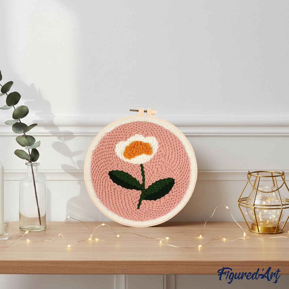 Punch Needle pakket Een madeliefje – Figured'Art