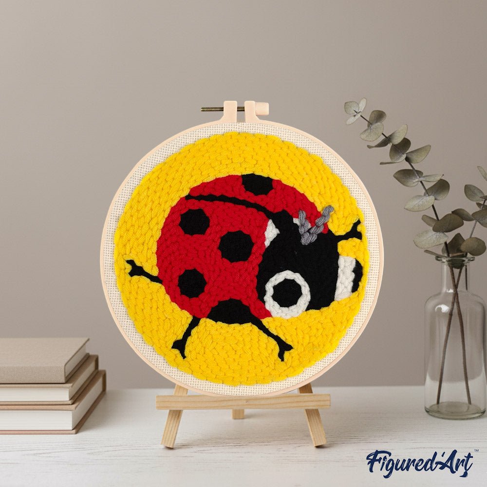 Punch Needle pakket Lieveheersbeestje – Figured'Art