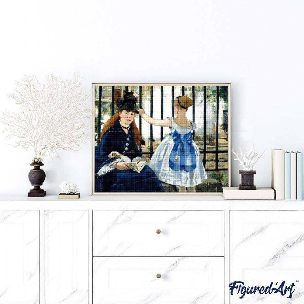 Diamond Painting - Het station Saint-Lazare Manet - Manet – Figured'Art