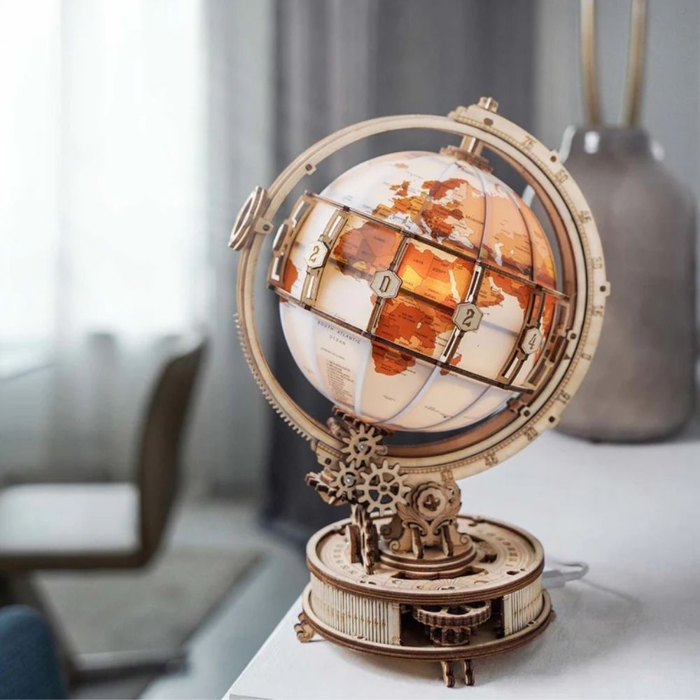 3D Puzzel - Lichtgevende Wereldbol – Figured'Art