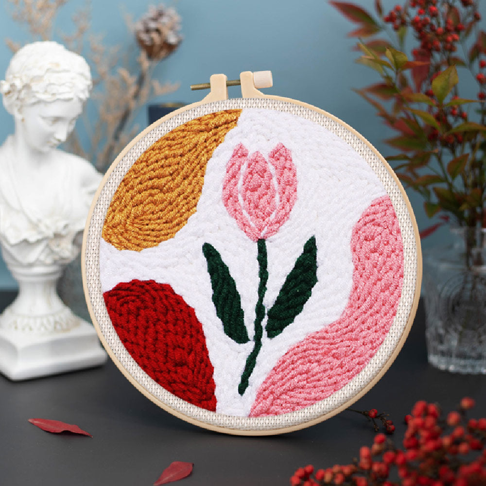 Punch Needle pakket Roze tulp – Figured'Art