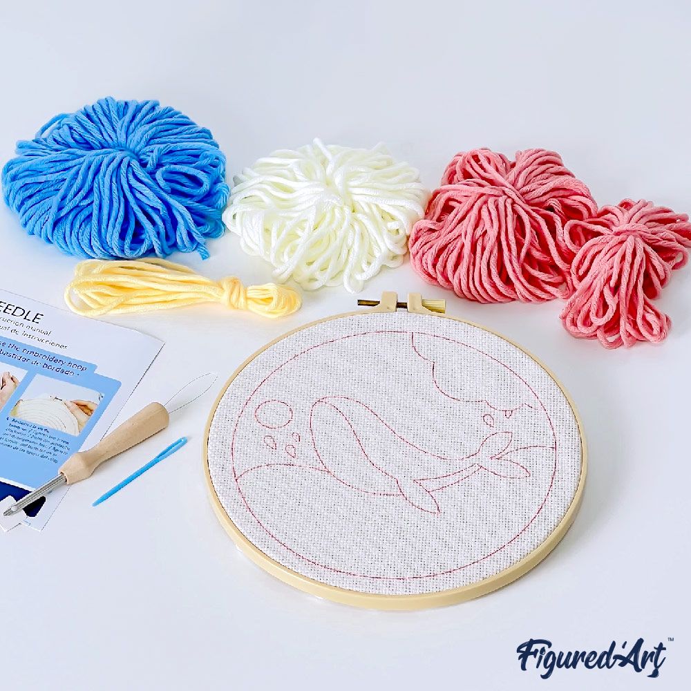 Punch Needle pakket Vorstelijk Hart – Figured'Art